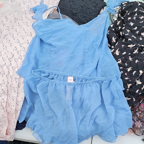 Intimates & Sleepwear | Light Blue Sheer Dress | Poshmark